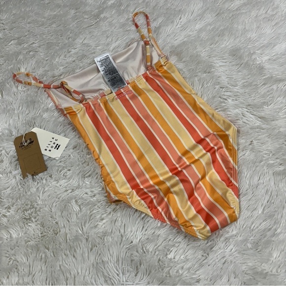 Billabong | Swim | Nwt Billabong Youth Girls One Piece Orange Stripes ...
